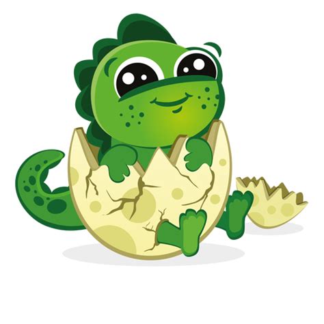 Dibujo De Bebé Dinosaurio En Cáscara De Huevo