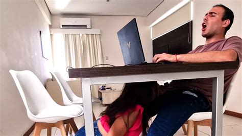 The Secretary Sucks Me Under The Table While I Work Office Blowjob