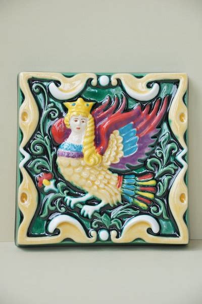 Украшение напольное интерьерное Сувенирный декоративный изразец Берегиня арт П054 купить