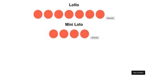 Loto Generator Codesandbox