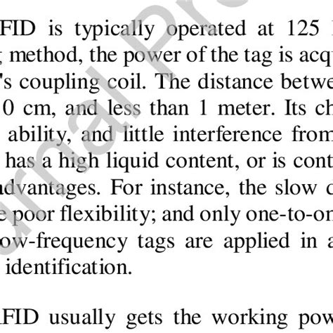 Operating Frequency Of The Rfid Download Scientific Diagram