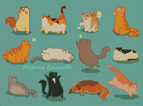 Вышивка Кошки крестом схема в Pdf №5370