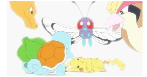 마지막 순간 지우 And 피카츄가 떠올린 친구들