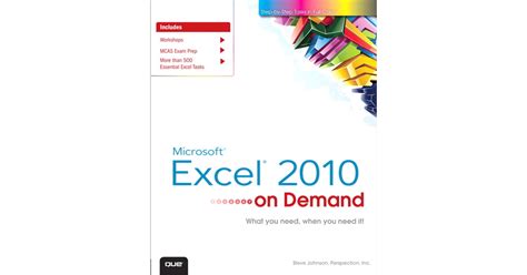 microsoft® excel 2010 on demand [book]