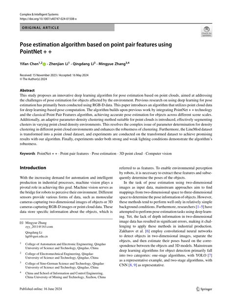 Pdf Pose Estimation Algorithm Based On Point Pair Features Using