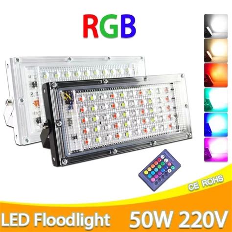 Jual Lampu Sorot Led Rgb W V Slim Warna Warni Led Sorot Remote Shopee Indonesia