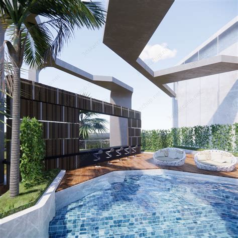 Swimming Pool Sketchup Model 032022087