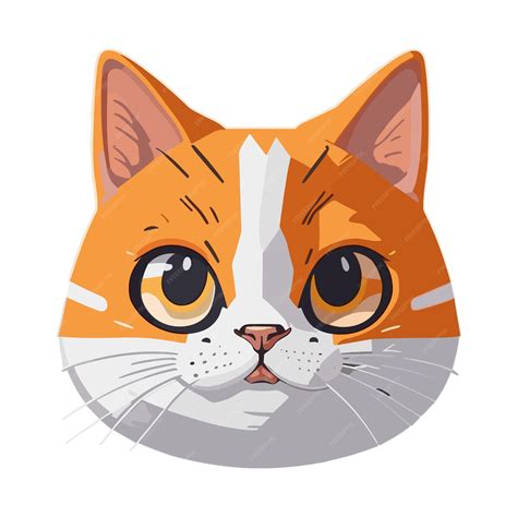 Cartoon Cute Cat Head Premium Ai Generated Vector