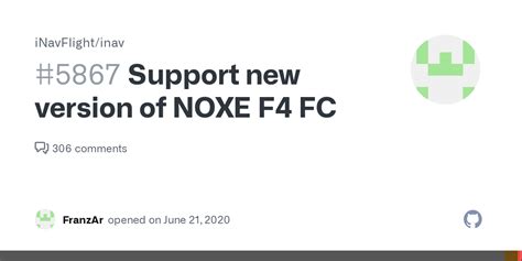 support new version of noxe f4 fc · issue 5867 · inavflight inav · github