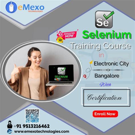 Selenium Training Certification Course Template Postermywall