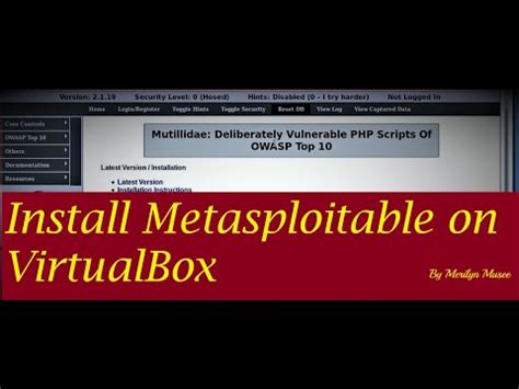 Installing Metasploitable On VirtualBox YouTube