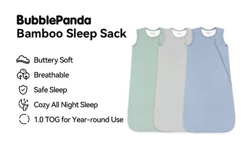 Bubblepanda Bamboo Sleep Sack 6 12 Months 10 Tog Soft