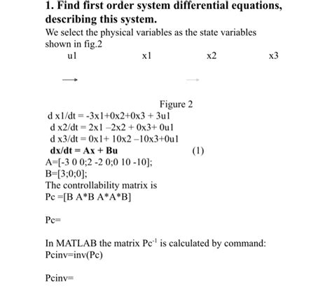 solved find first order system differential equations