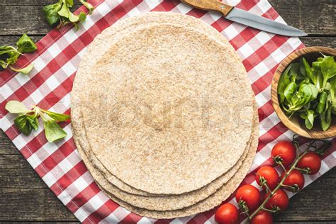 Whole Grain Tortilla Wraps Stock Image Colourbox