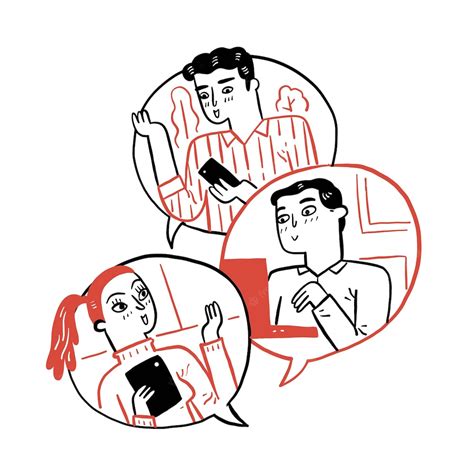 Premium Vector People Are Discussing Through Communication Tool On Bubbles