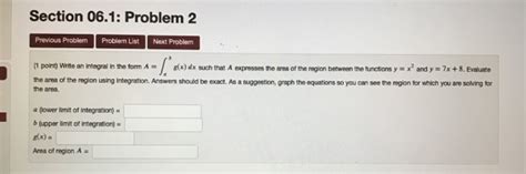 Solved Section 061 Problem 2 Previous Problem Problem Ust