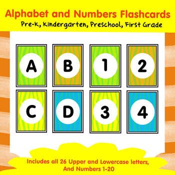 Alphabet And Numbers Flashcards By The Kinder Porium Tpt