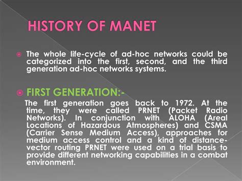 Mobile Ad Hoc Network Pptx Computer Networking Computing