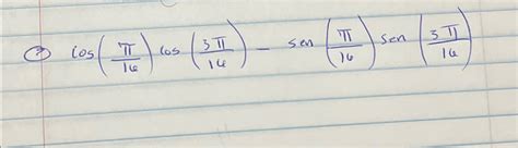 Solved cos π cos π sen π sen π Chegg