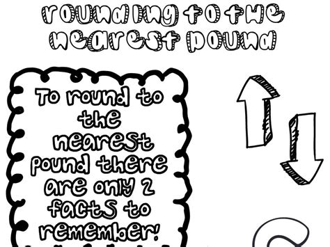 rounding to the nearest pound doodle worksheet teaching resources