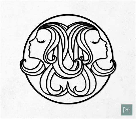 Houten Sterrenbeeld Tweeling 3 Laserfabrique