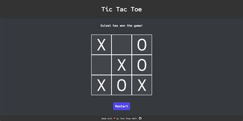 Github Thaph03tic Tac Toe Simple Tic Tac Toe Game Made With Html