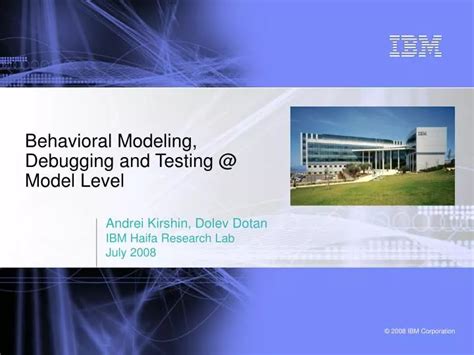 ppt behavioral modeling debugging and testing model level