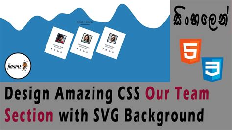Html And Css Web Designing 17 Our Team Section With Svg Background Only