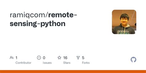 GitHub Ramiqcom Remote Sensing Python