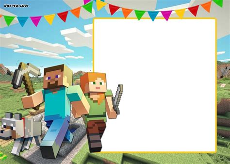Free Printable Minecraft Birthday Invitation Free Printable Free