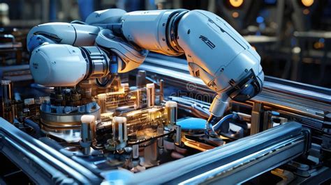 Robotic Arms Working On A Factory Conveyor Belt Stock Video Video Of