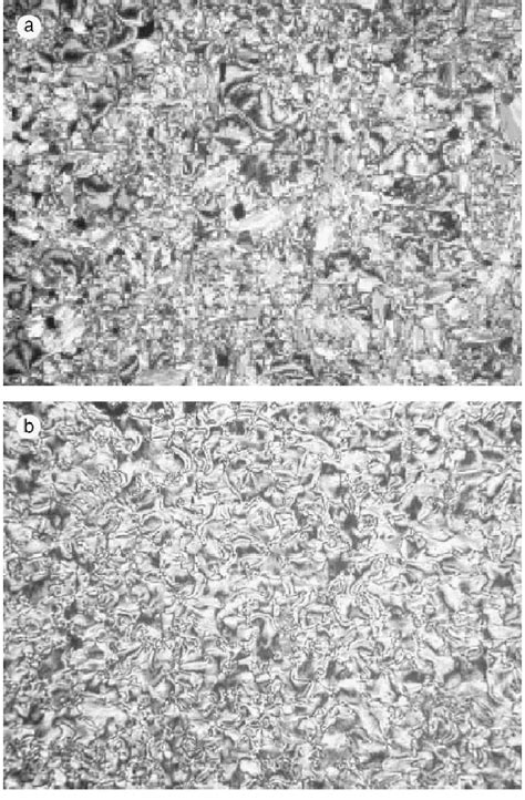 Polarizing Optical Micrographs Obtained On Cooling The Isotropic Liquid