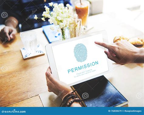 Fingerprint Password Biometrics Technology Concept Stock Image Image