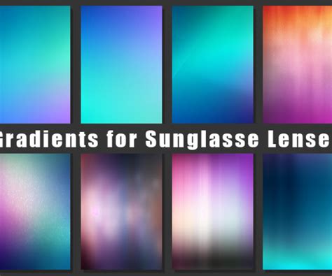 Artstation 8 Gradients For Lenses And Sunglasses Textures 1024x1024