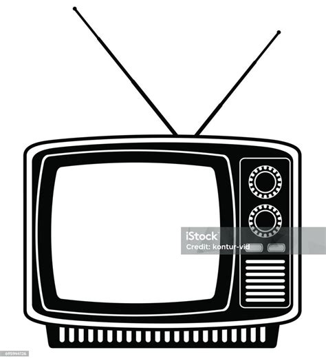 Tv 오래 된 레트로 빈티지 아이콘 주식 벡터 일러스트 레이 션 가정용 장비에 대한 스톡 벡터 아트 및 기타 이미지 가정용