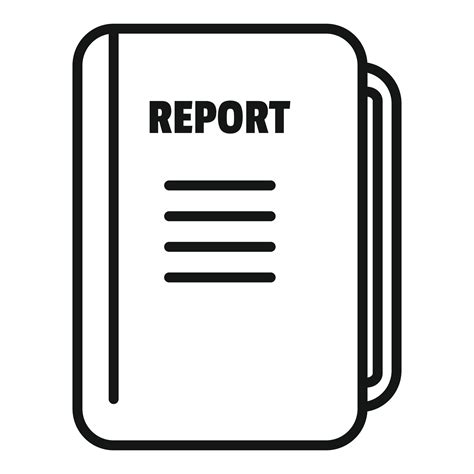 Report Folder Icon Outline Vector Computer Data Vector Art At Vecteezy