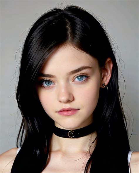 Крупный план женщины с длинными черными волосами носящей удушающее устройство Seaart Ai