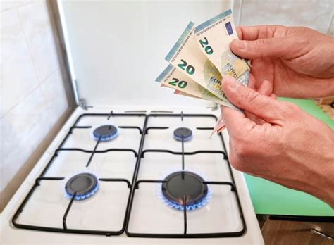 Premium Photo Energy Efficiency With Gas Cooker And Euro Currency The Cost Of Natural Gas Is