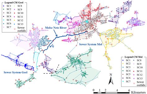 Topology Of The Conceptual Water Quantity Models Of The Sewer Systems Download Scientific