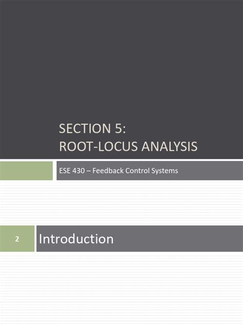 Section 5 Root Locus Analysis Pdf Mathematical Analysis Applied