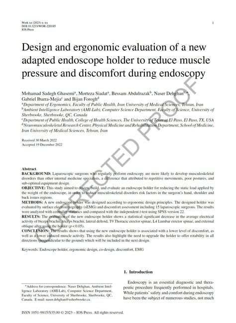 Naser Dehghan On Linkedin Ergonomics Design Codesign Endoscopy