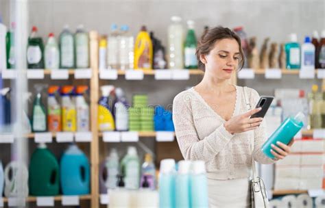 Woman Client Scans Qr Code On Package And Downloads Promo Code To