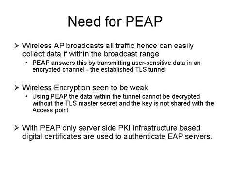 Implementation Of Protected Extensible Protocol Peap An Ieee
