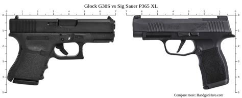 Sig Sauer P365 Xl Vs Glock G19 Vs Glock G43x Vs Glock G30s Size