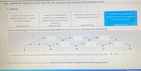 solved first classify the sequence then describe the sequence and