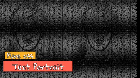 Pure Css Text Portrait Tutorial In Hindi 2021 Html Css Tutorial Youtube