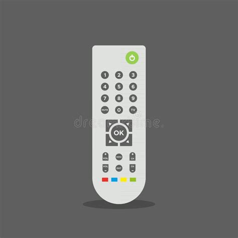 Controle Remoto Ilustração Plana E Colorida Controlador Remoto Tv