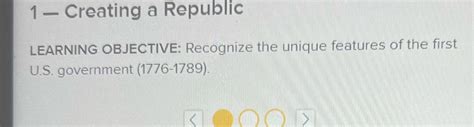 [solved] 1 creating a republic learning objective recognize the