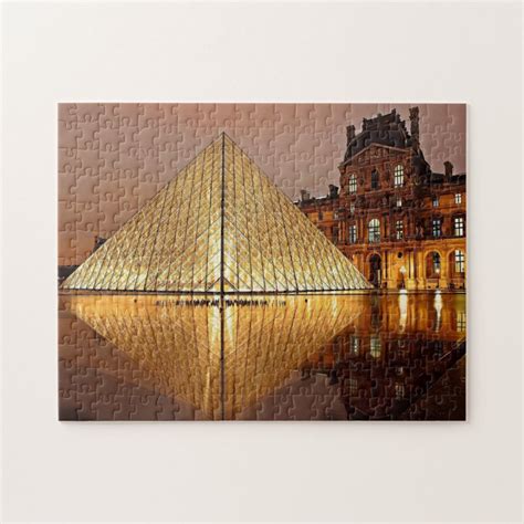 Louvre Pyramid Paris Museum Jigsaw Puzzle Zazzle