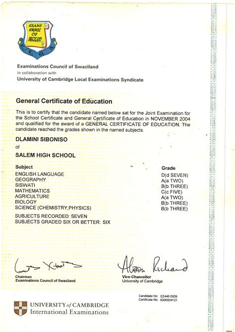 Olevel Certificate And Diploma In Qs Certificate Pdf